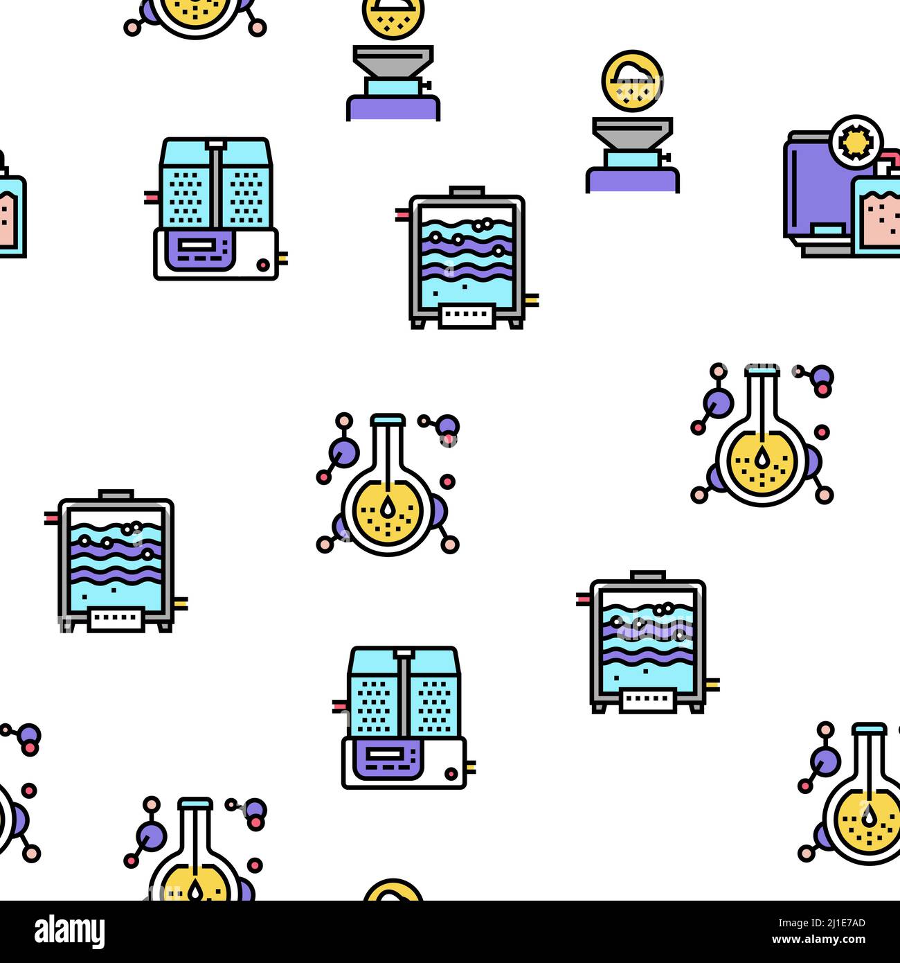 Pharmaceutical Production Factory Icons Set Vector Stock Vector Image ...