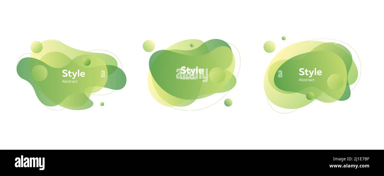 Light green bubble badges. Dynamical colored forms and line. Gradient ...