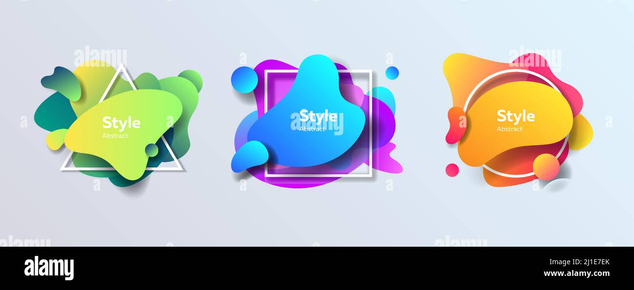 Modern colorful abstract figures. Dynamical colored forms and lines ...