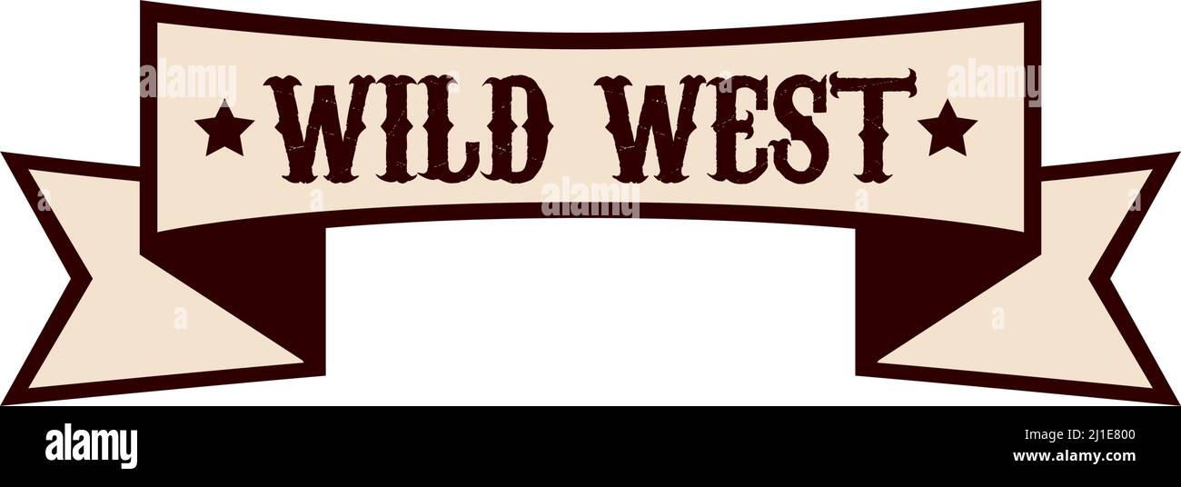 wild west in ribbon Stock Vector Image & Art - Alamy