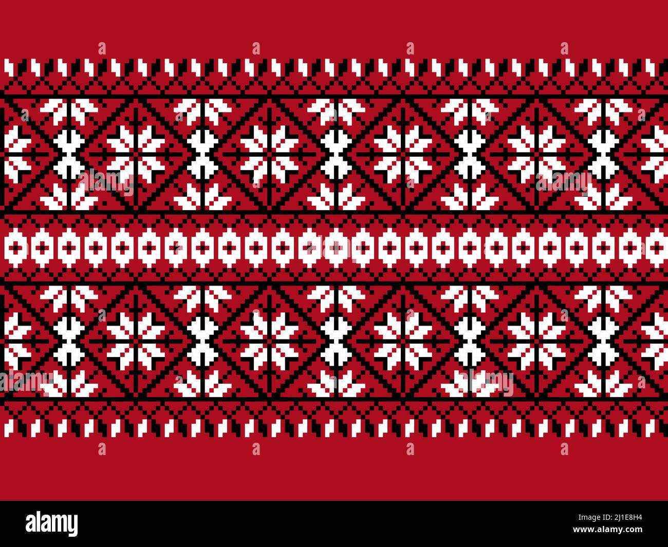 Vector illustration of Ukrainian folk seamless pattern ornament. Ethnic ...