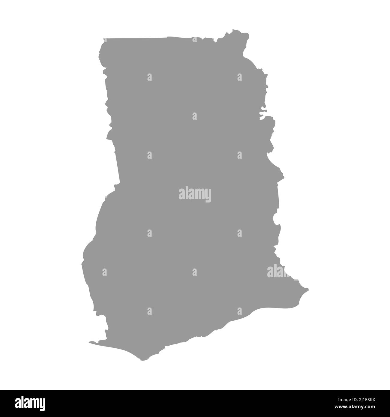 Ghana vector country map silhouette Stock Vector Image & Art - Alamy