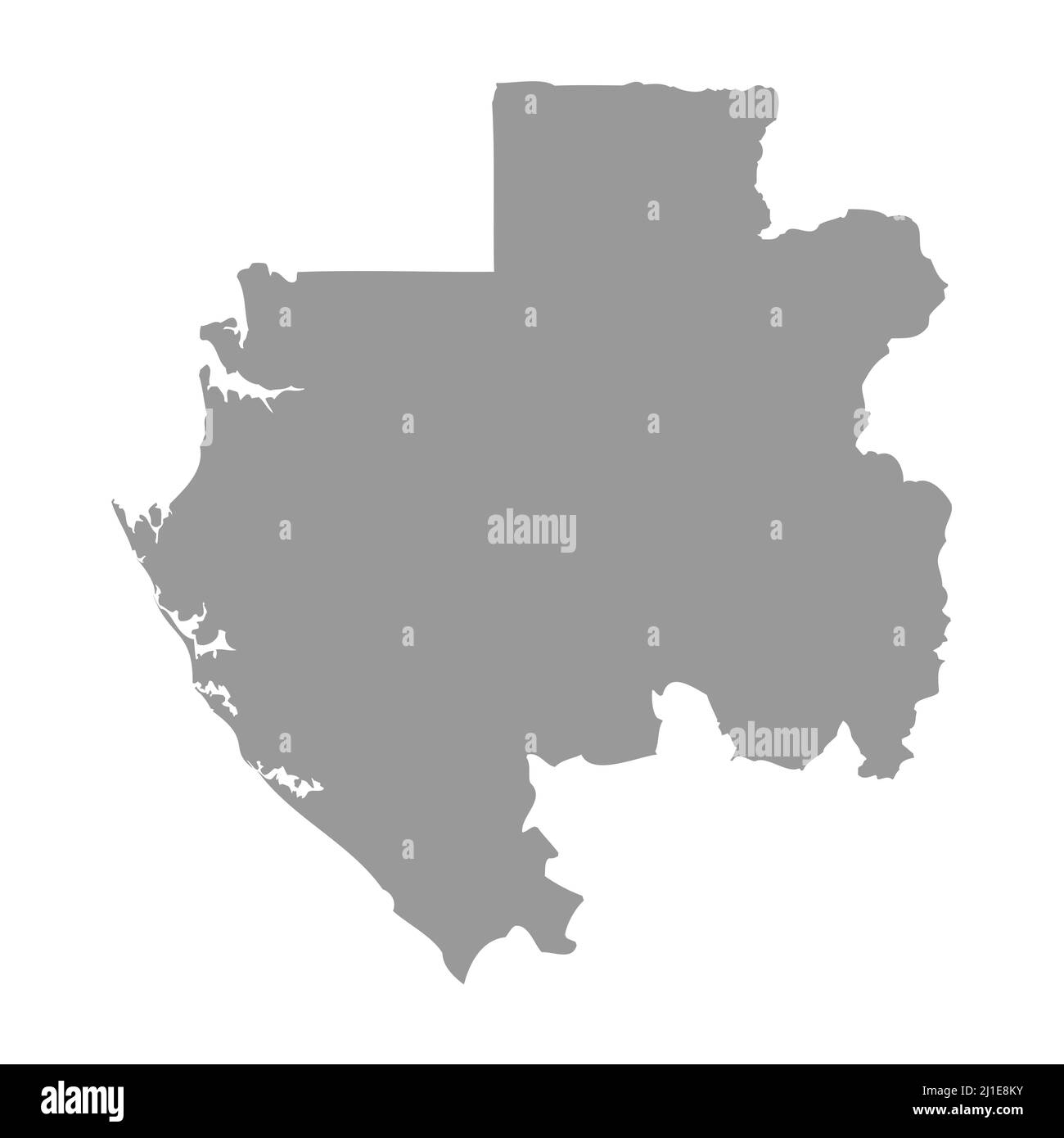 Gabon Vector Country Map Silhouette Stock Vector Image And Art Alamy