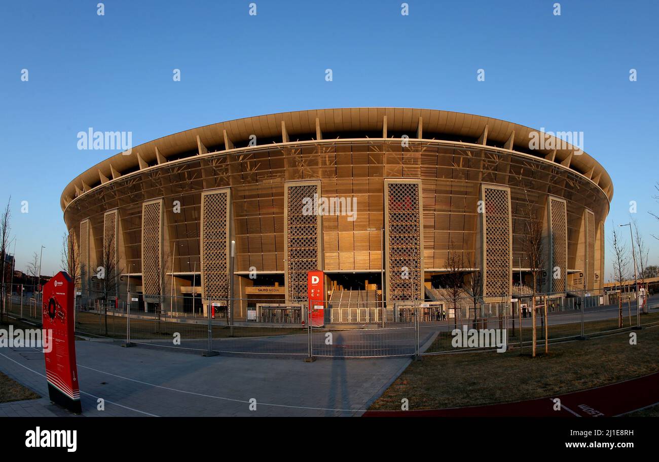 BUDAPEST, HUNGARY - MARCH 24: Panoramic View of Puskas Arena in ...