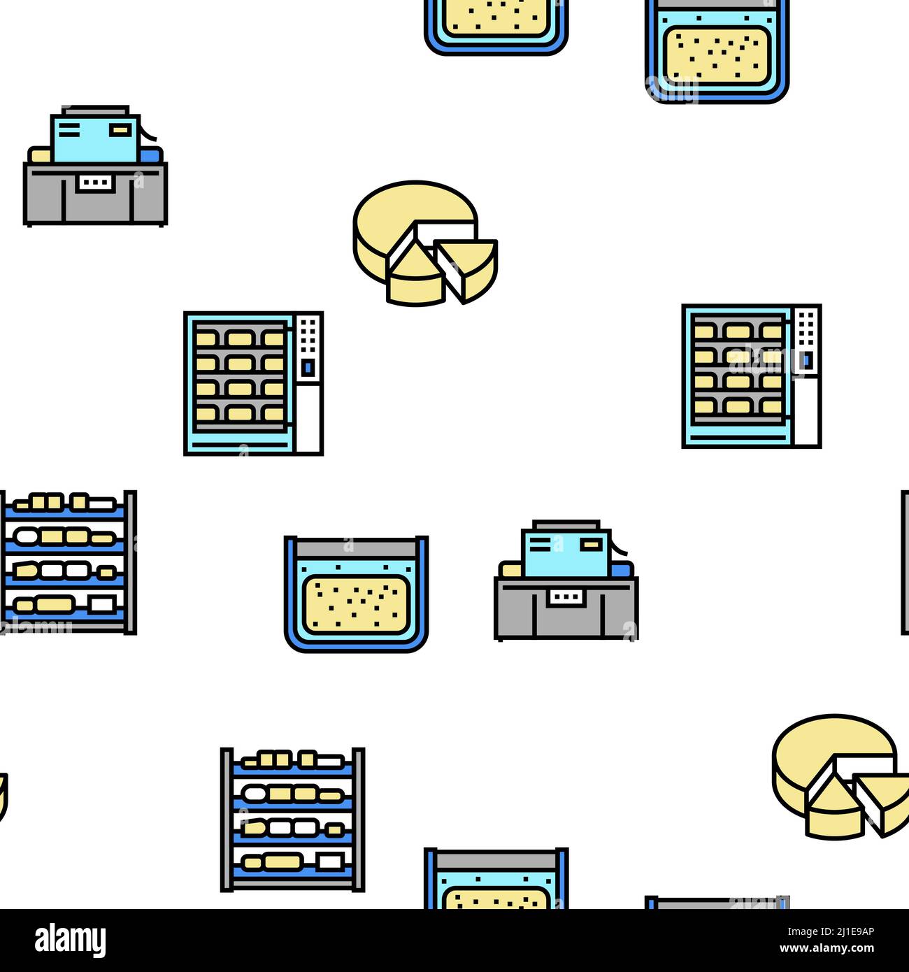 Cheese Production Vector Seamless Pattern Stock Vector Image & Art - Alamy
