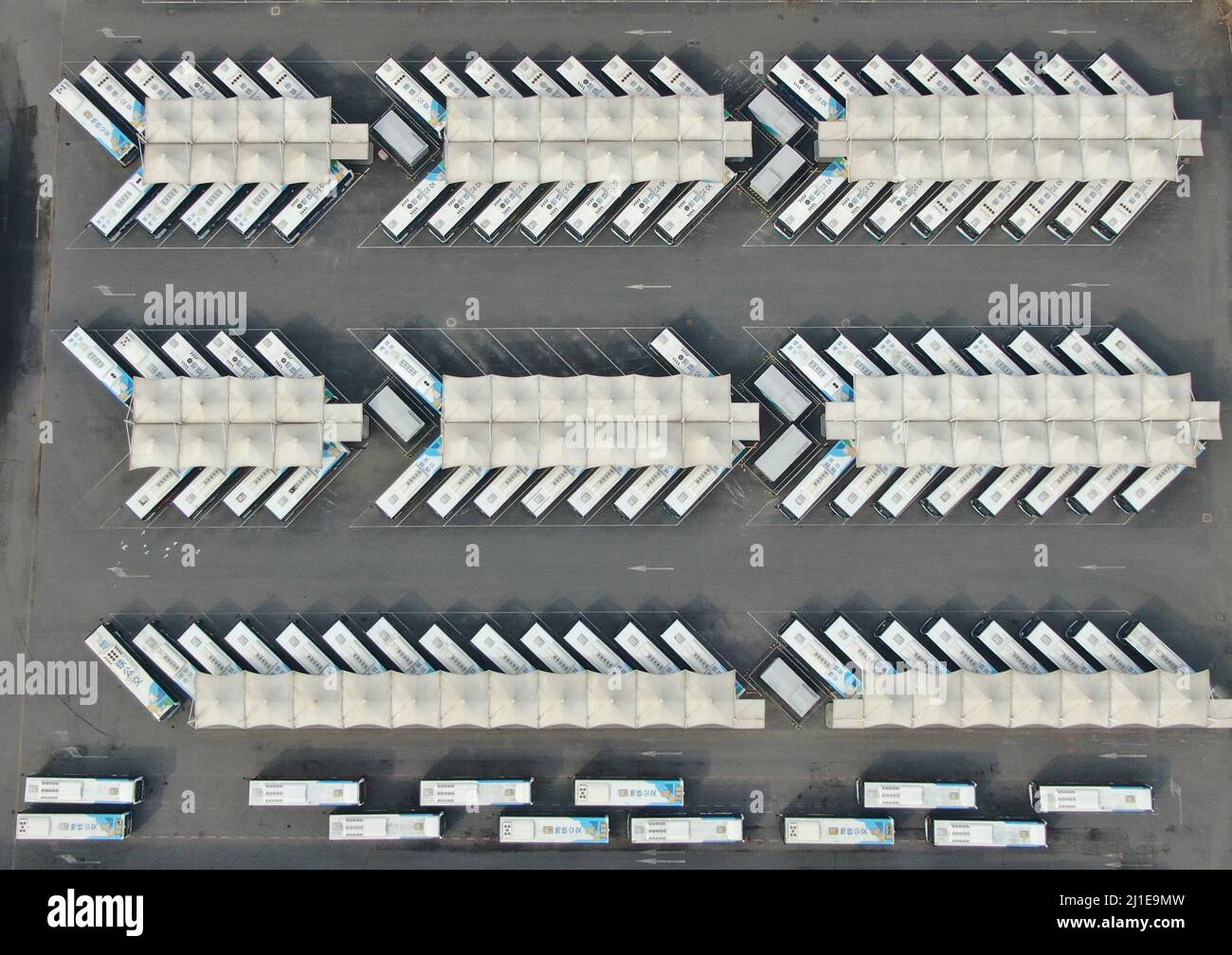 Shenyang. 24th Mar, 2022. Aerial photo taken on March 24, 2022 shows a ...