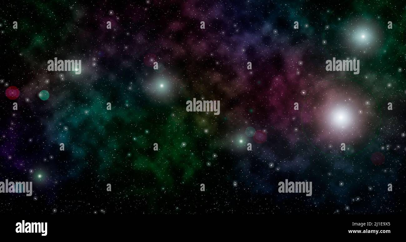 Beautiful colorful constellation with stars in deep space. Cosmic ...