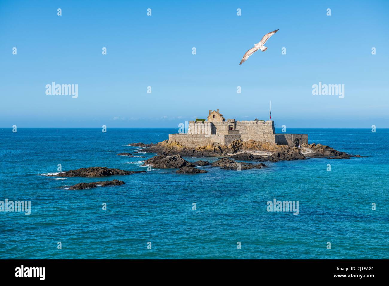 Fort National built by Vauban in Saint Malo, France Stock Photo - Alamy