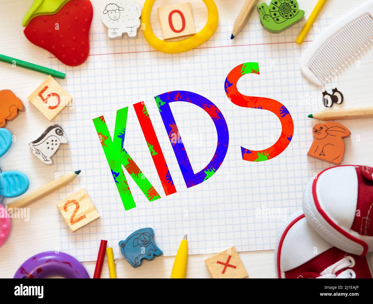 Word KIDS on light background, business concept Stock Photo - Alamy