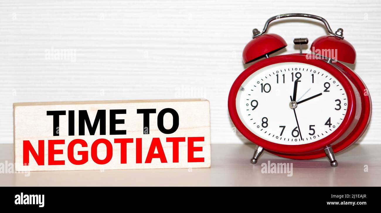 Time negotiate text on hi-res stock photography and images - Alamy