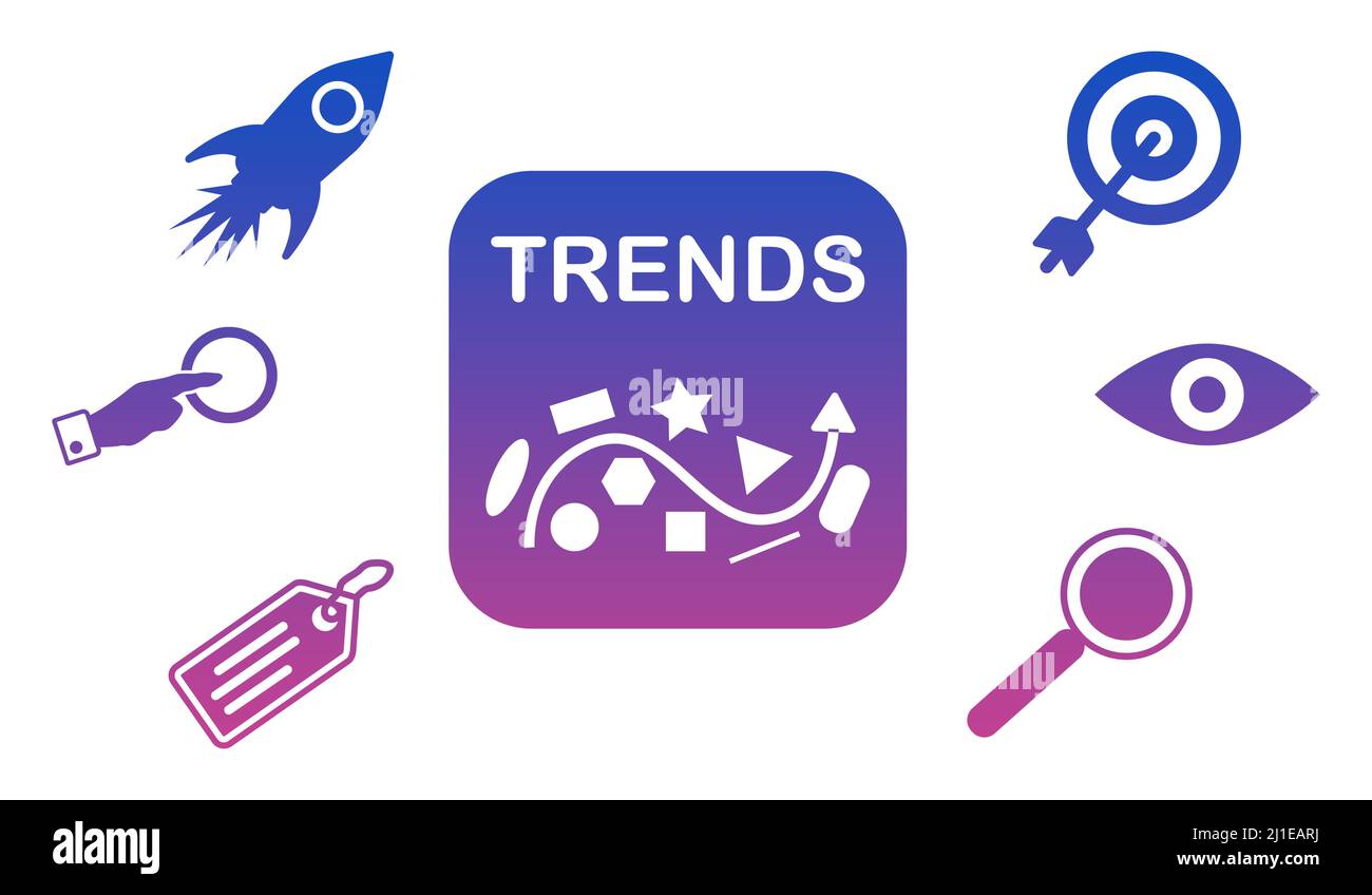Illustration of a trends concept Stock Photo - Alamy