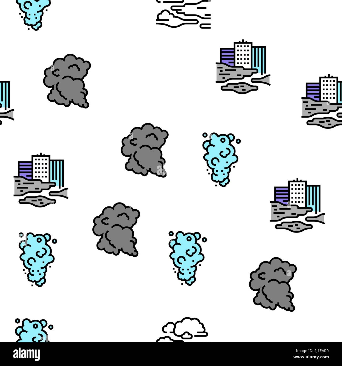 Smoke And Fog Steam Vector Seamless Pattern Stock Vector Image & Art ...