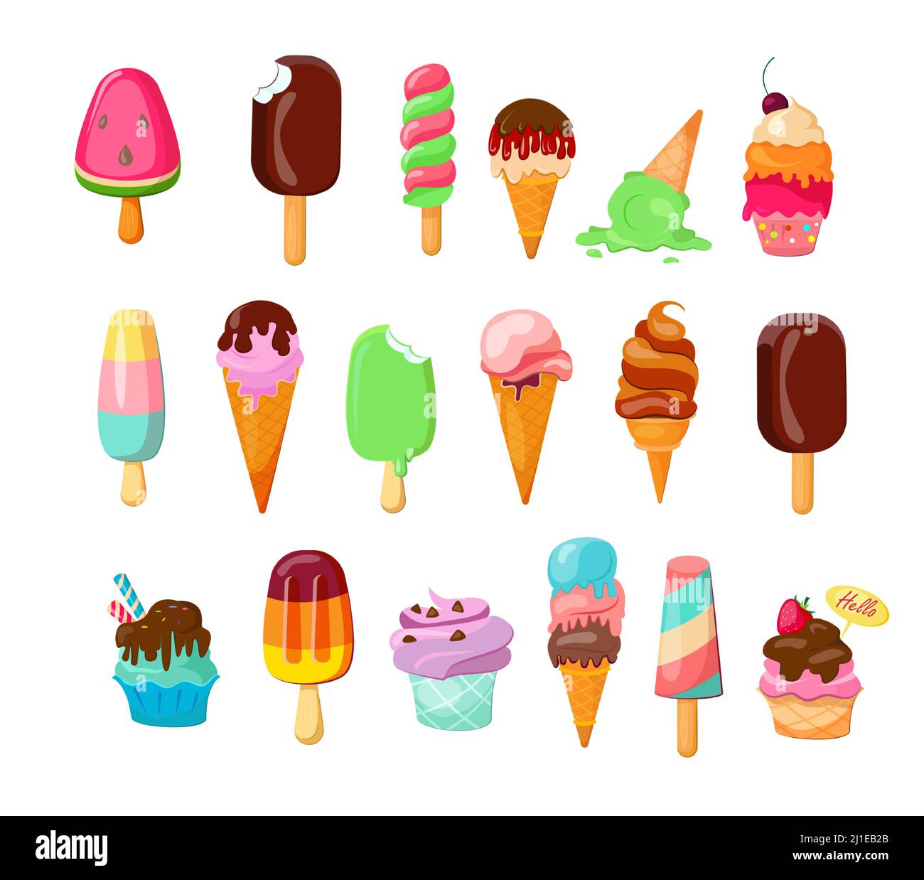 Summer junk food concept Stock Vector Images - Alamy