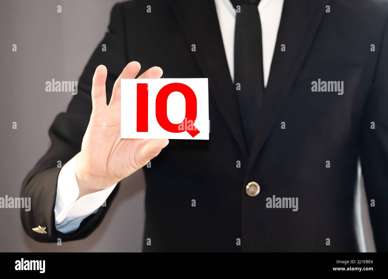 IQ word concept on wooden cube. Intelligence symbol. Brain or talent ...