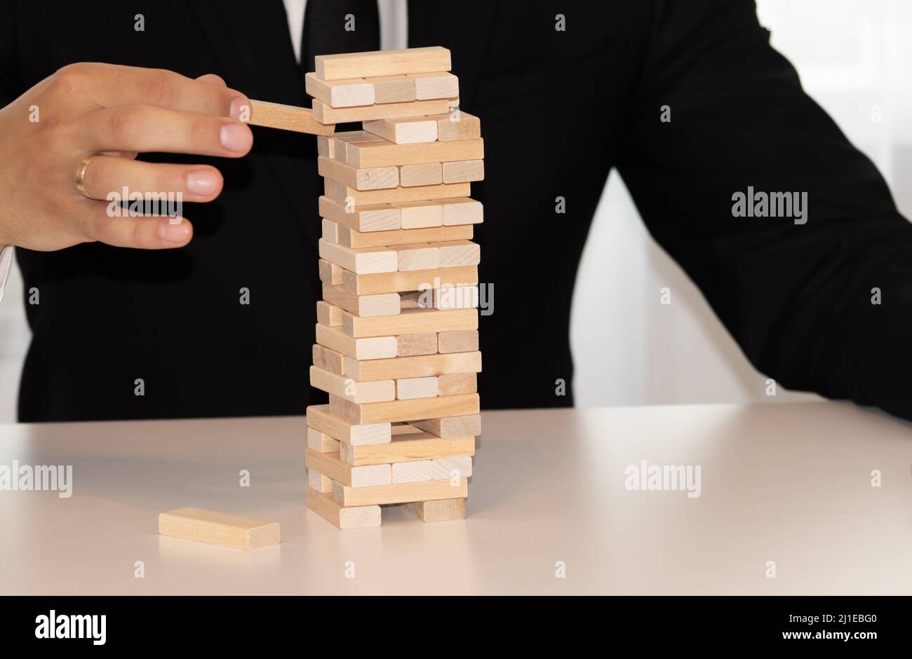 Builds block tower hi-res stock photography and images - Alamy