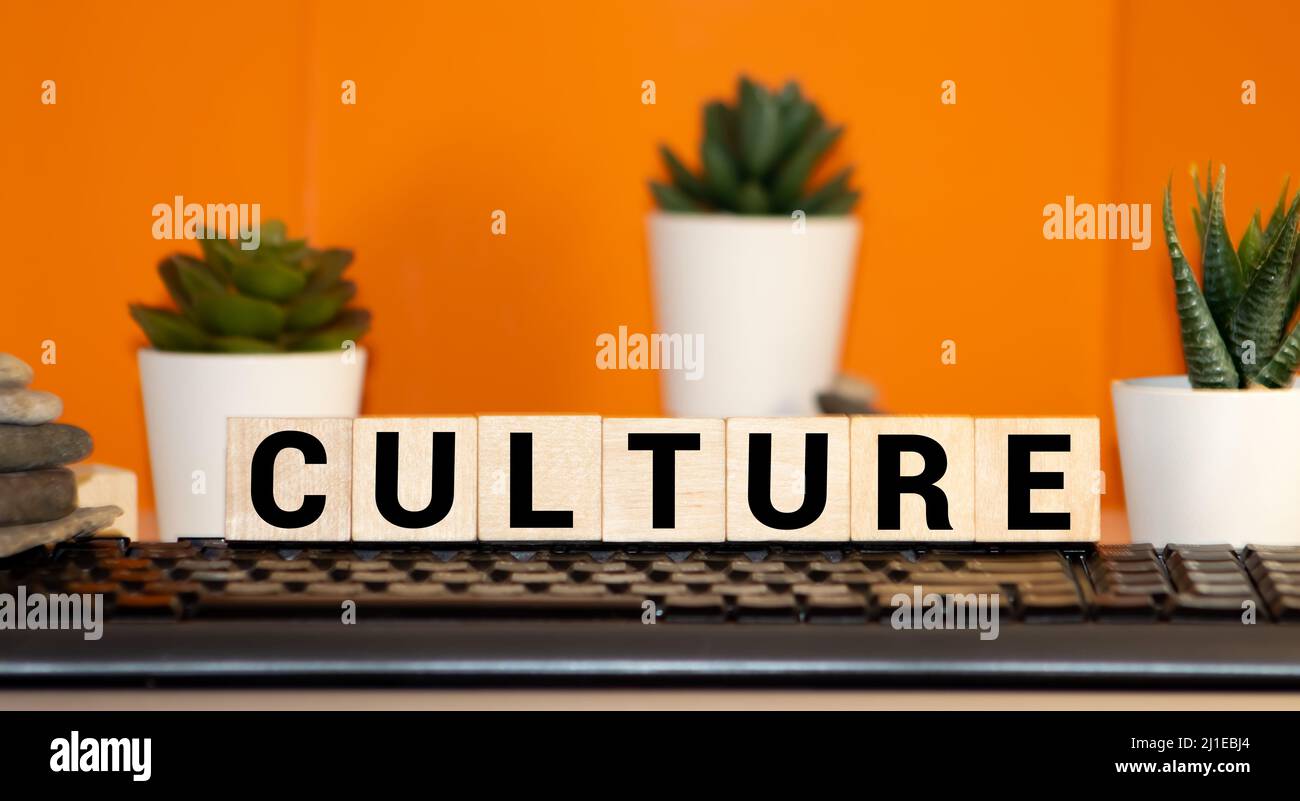 CULTURE word written on wood block, concept Stock Photo - Alamy