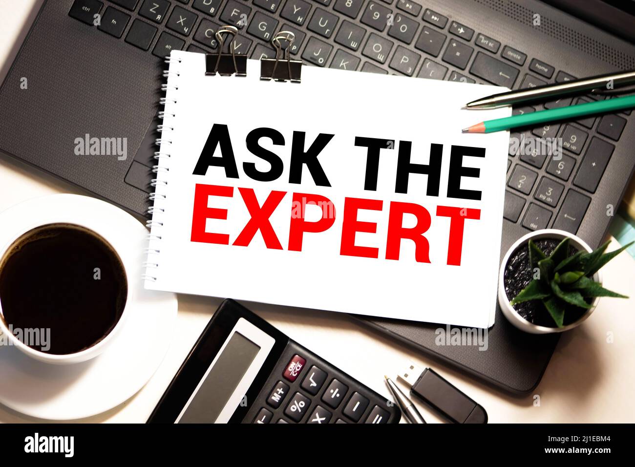 Ask an Expert card with colorful background with defocused lights Stock ...