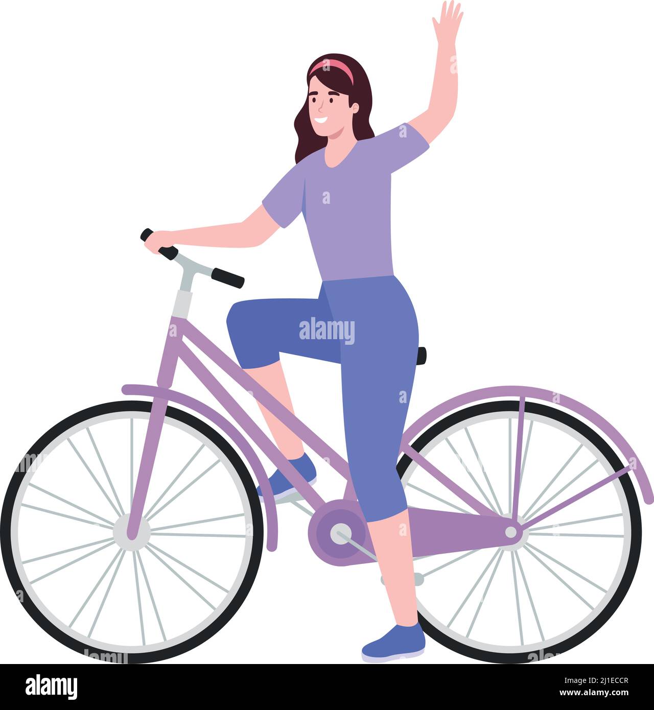 Lilac bike Stock Vector Images - Alamy