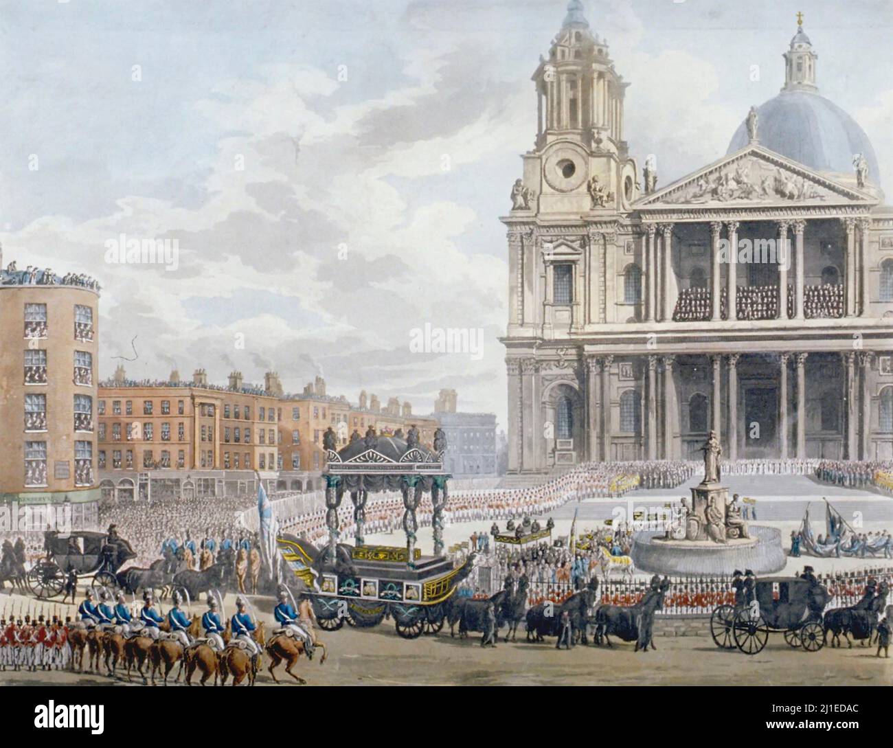HORATIO NELSON (1758-1805) Royal Navy Flag officer. His funeral cortege ...