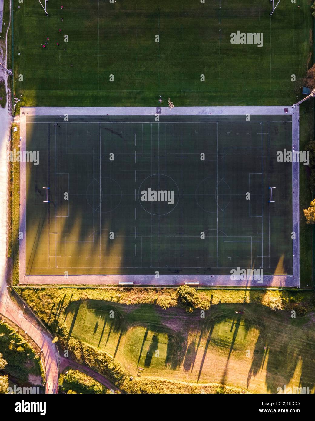 Football field with players overhead hi-res stock photography and ...