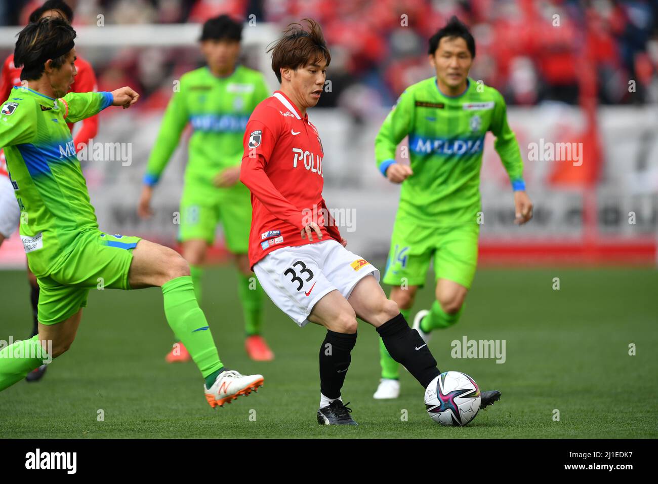 Saitama, Japan. 6th Mar, 2022. Urawa Reds' Ataru Esaka during the 2022 J1 League match between ...