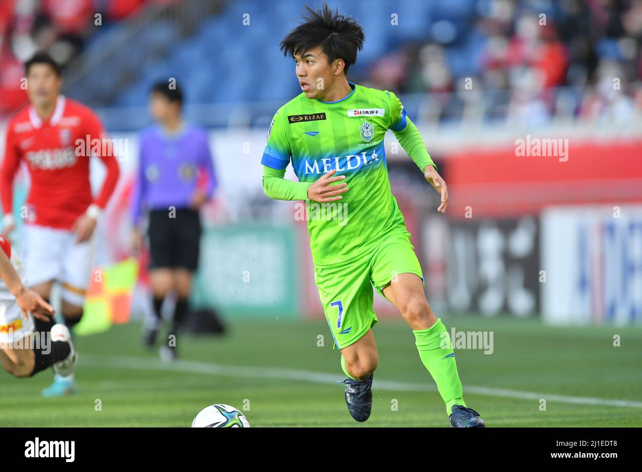 Shonan Bellmare's Satoshi Tanaka during the 2022 J1 League match between Urawa Red Diamonds 2-0 ...