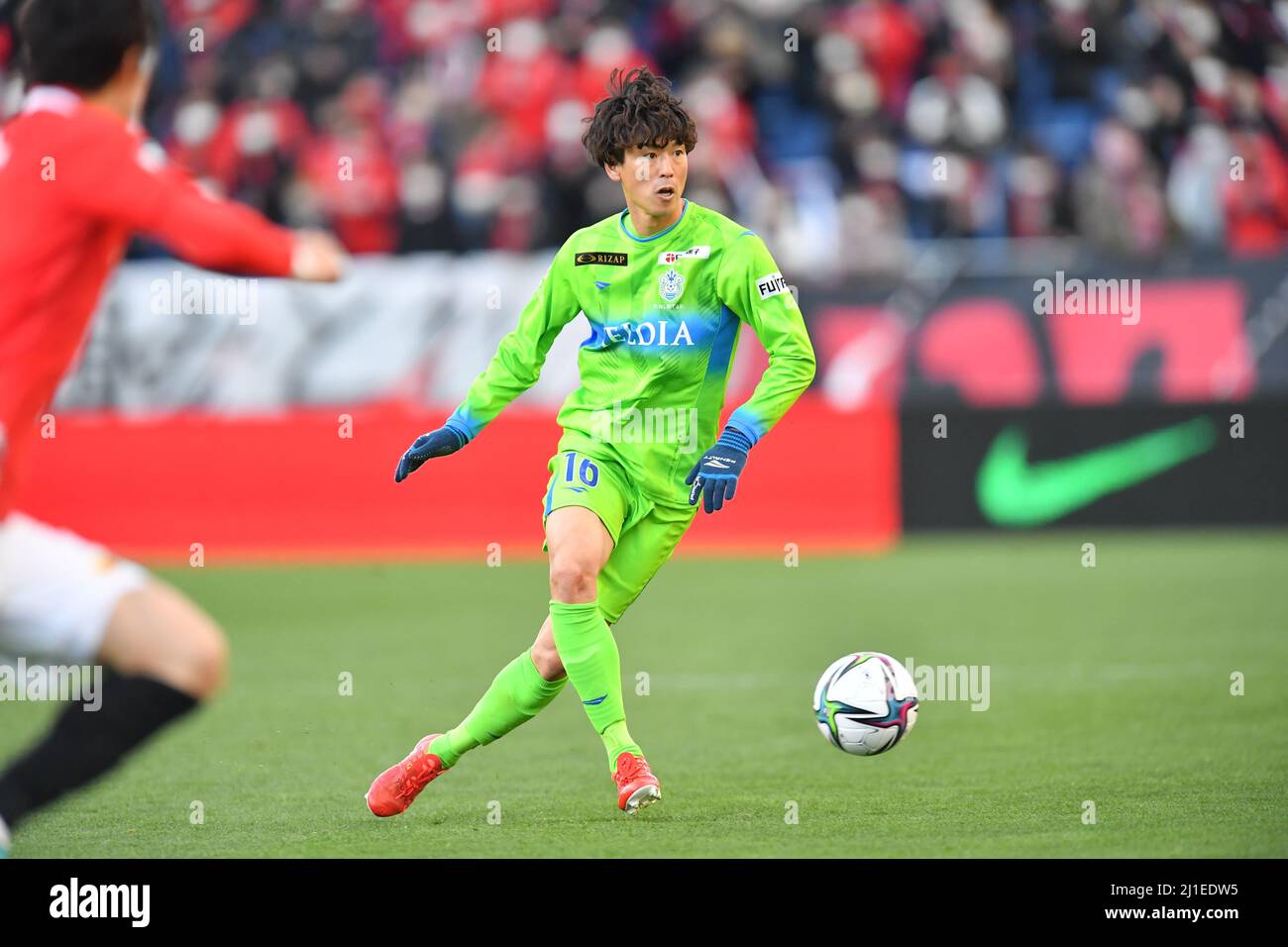 Shonan Bellmare's Shuto Yamamoto during the 2022 J1 League match ...