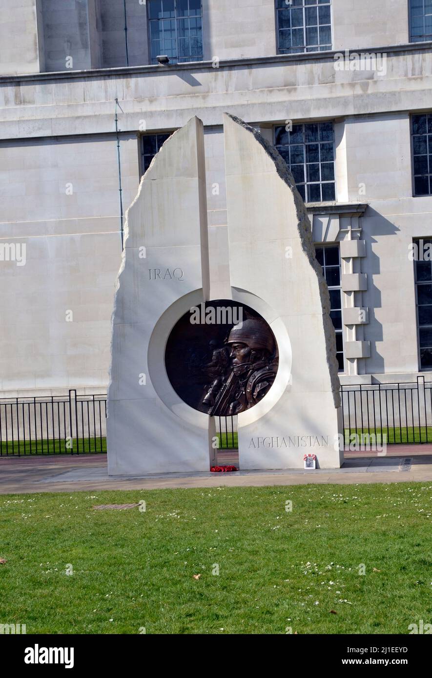 A memorial to the Iraq and Afghanistan conflicts in the gardens of the ...