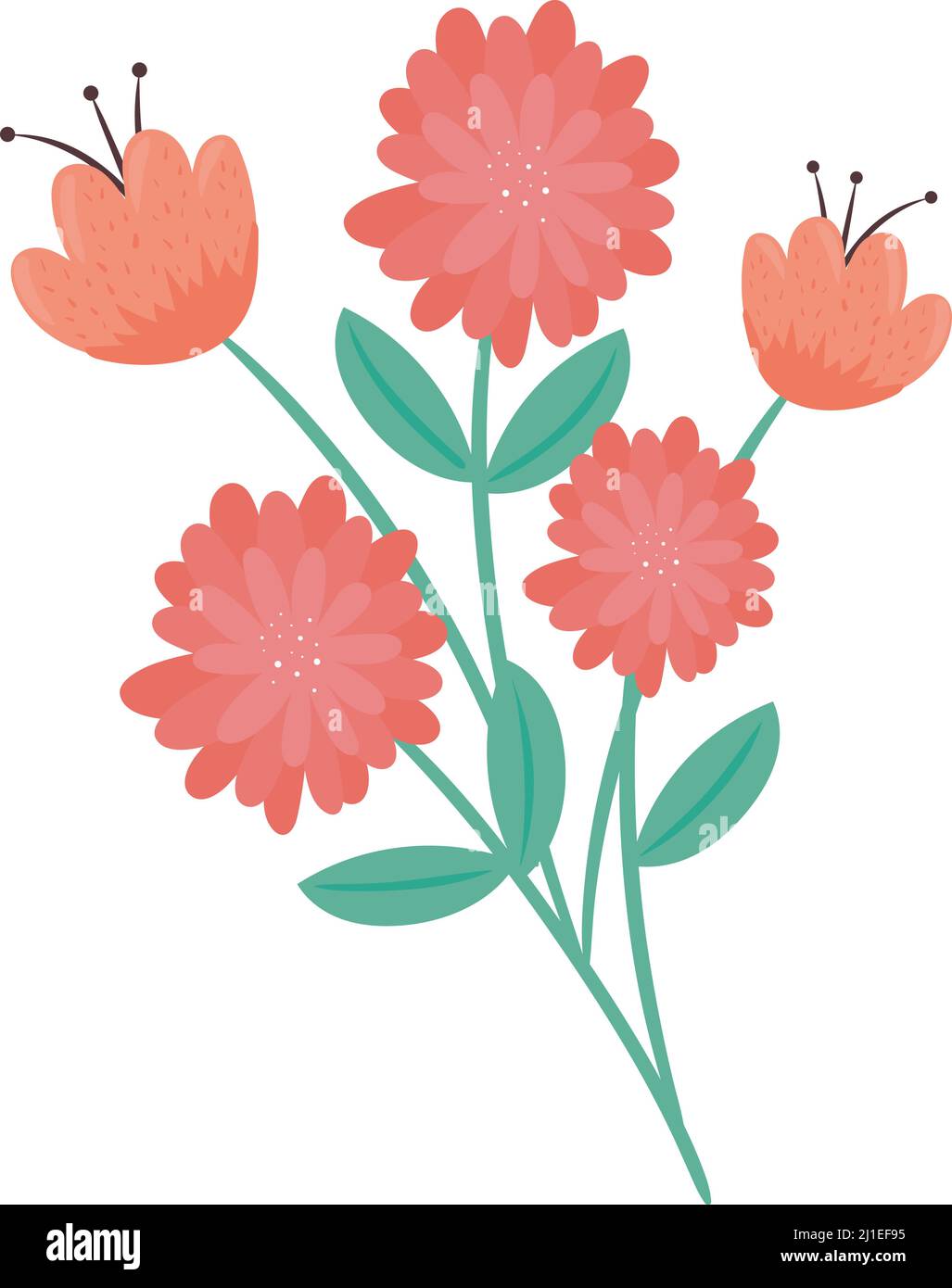 red spring flowers Stock Vector Image & Art - Alamy