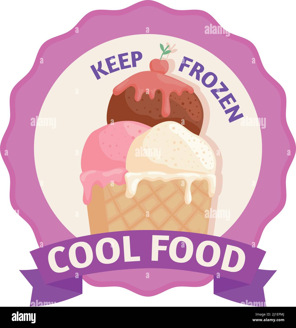 cool food emblem Stock Vector Image & Art - Alamy
