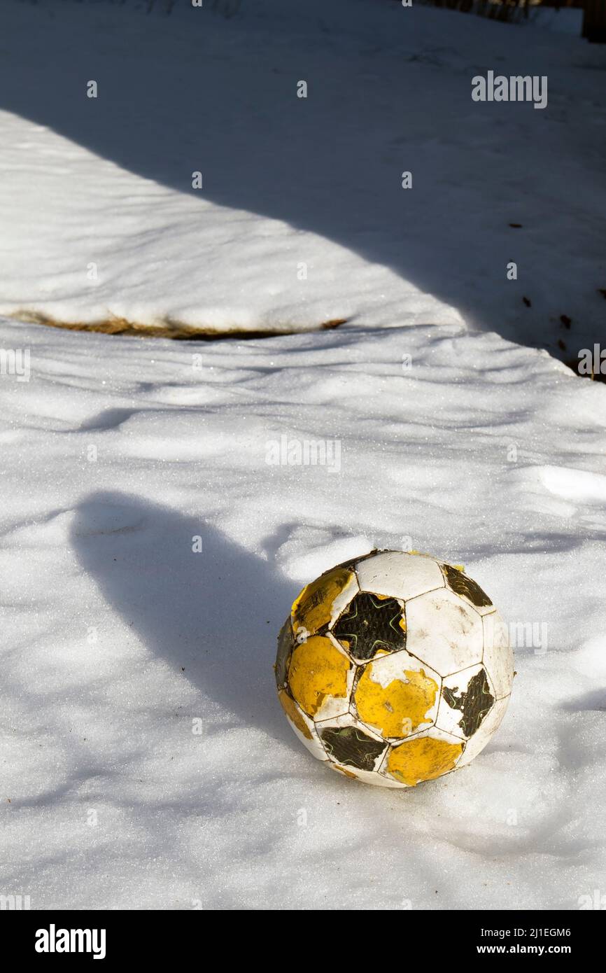 Ball, winter, sunny, soccer hi-res stock photography and images - Alamy