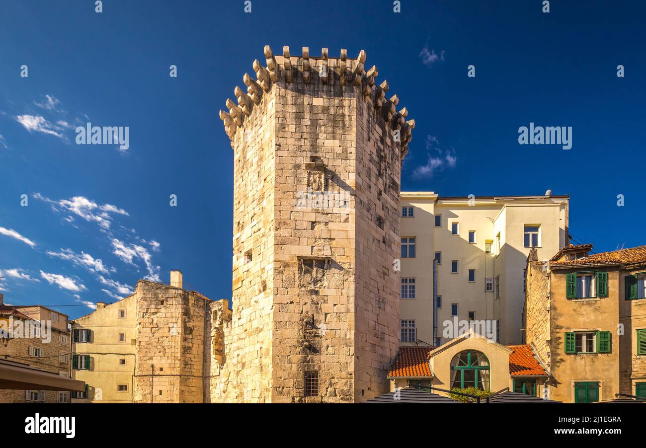 The Fruit Square in the old town of Split, Croatia, Europe Stock Photo ...