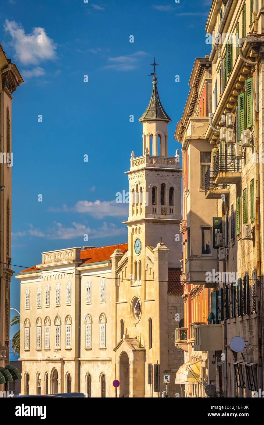 Church and monastery of St. Francis in historic centre of Split town ...