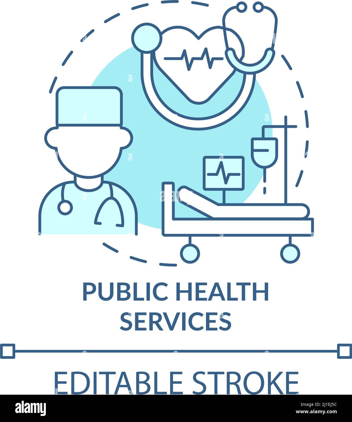 Public health services turquoise concept icon Stock Vector Image & Art ...