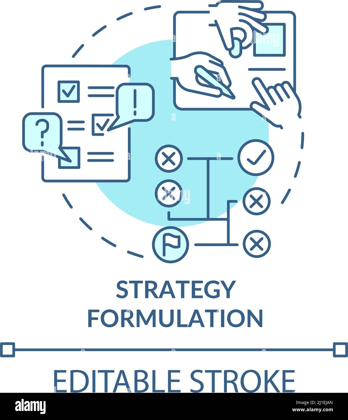 Strategy formulation turquoise concept icon Stock Vector Image & Art - Alamy