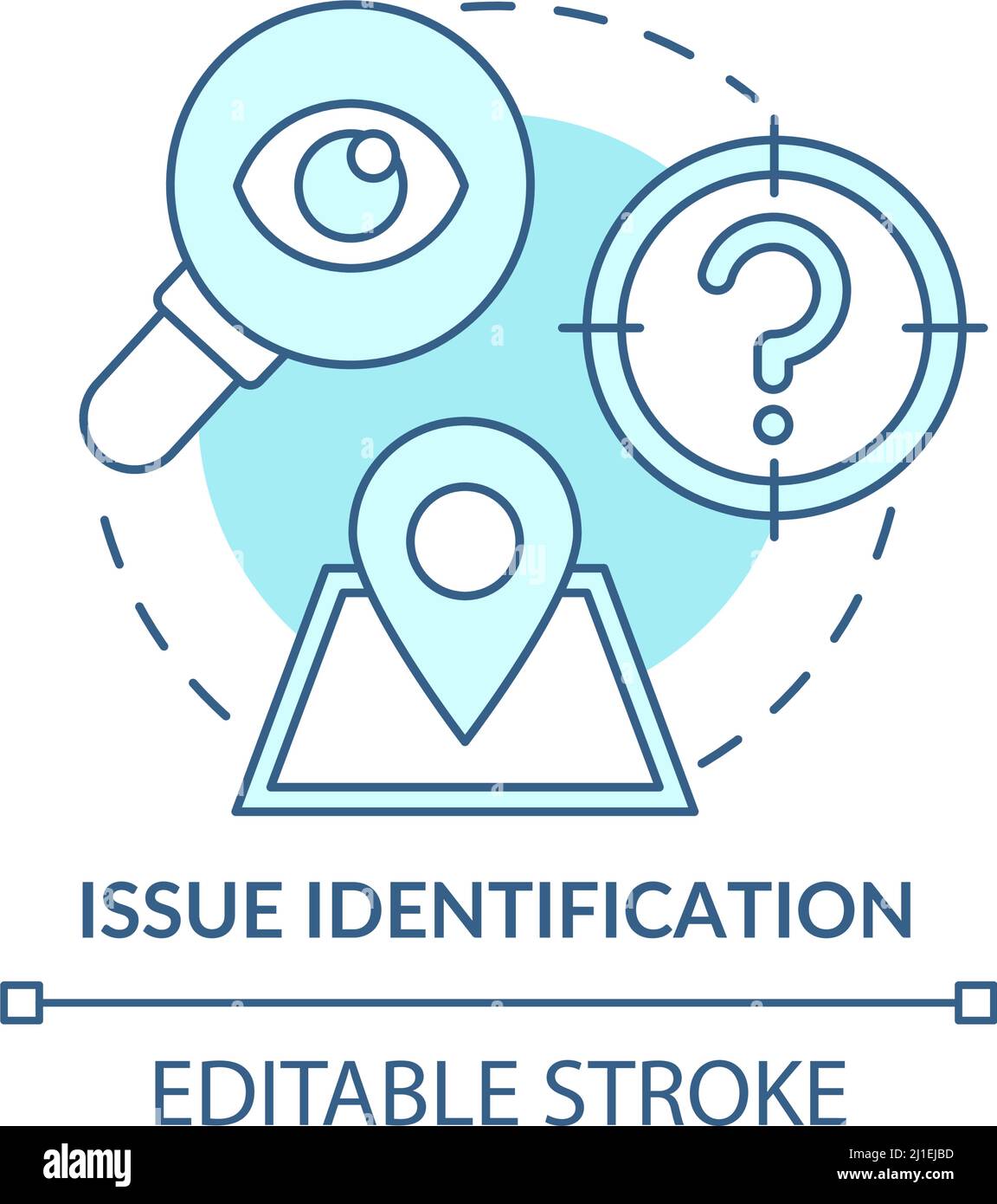 Issue identification turquoise concept icon Stock Vector Image & Art ...