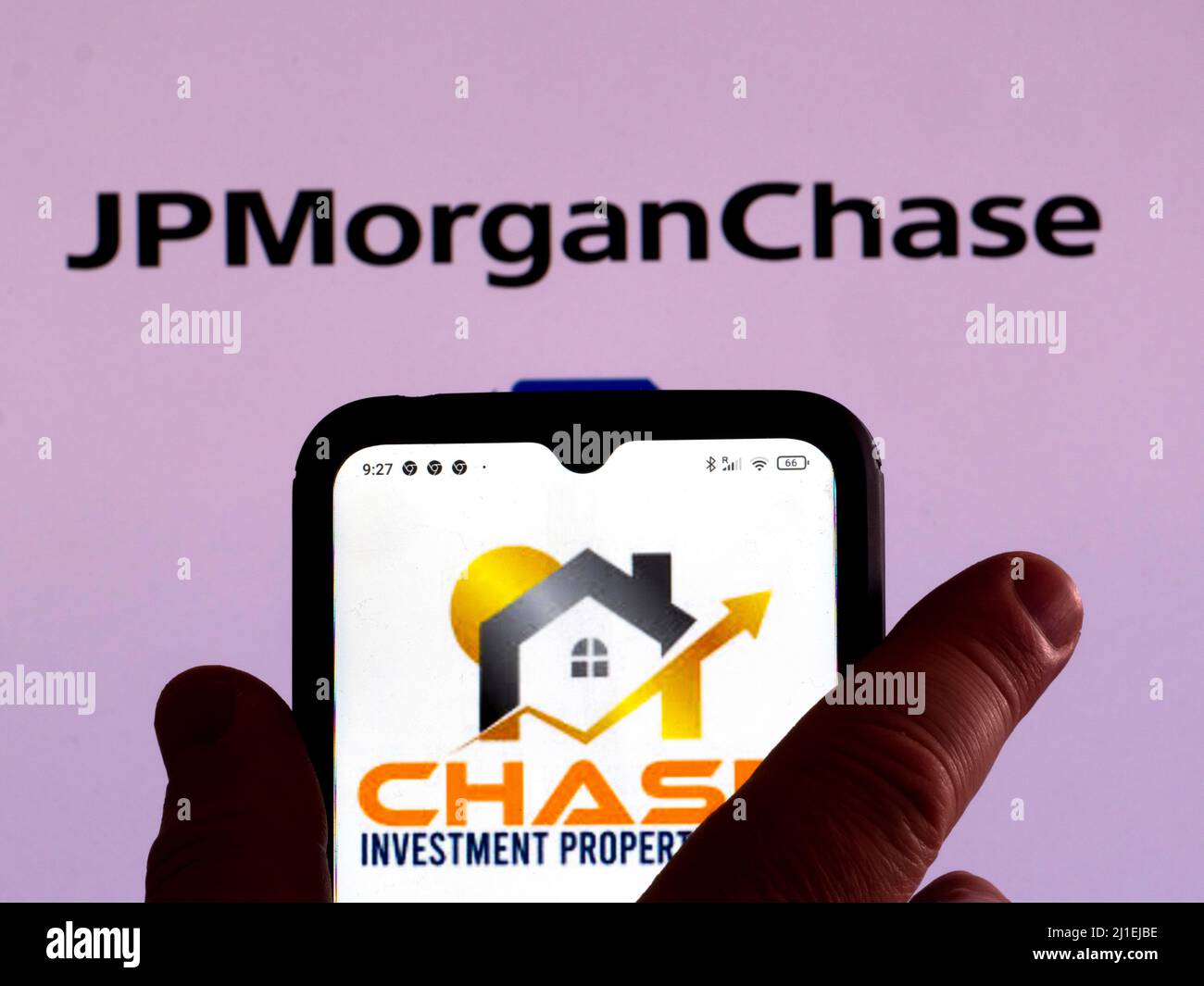In this photo illustration, the Chase Investment Property logo is ...