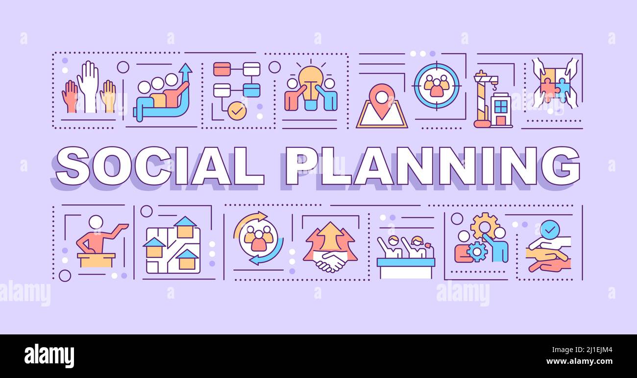 Social planning word concepts purple banner Stock Vector Image & Art ...