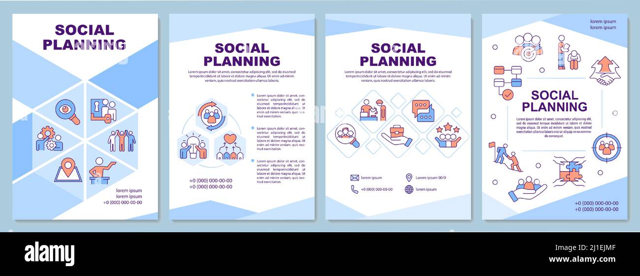 Social planning brochure template Stock Vector Image & Art - Alamy