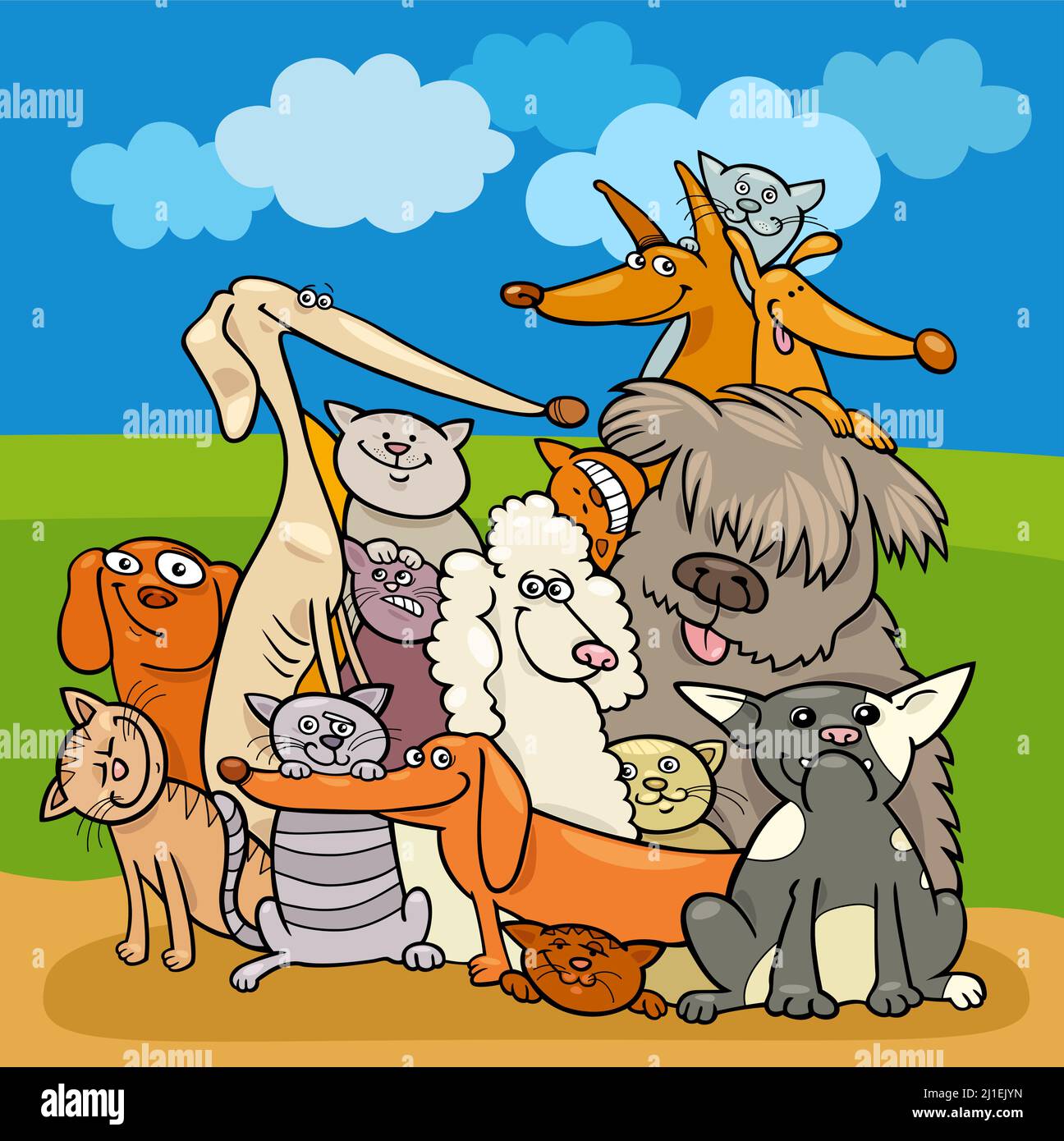 Dogs cats pets animals Stock Vector Images - Alamy