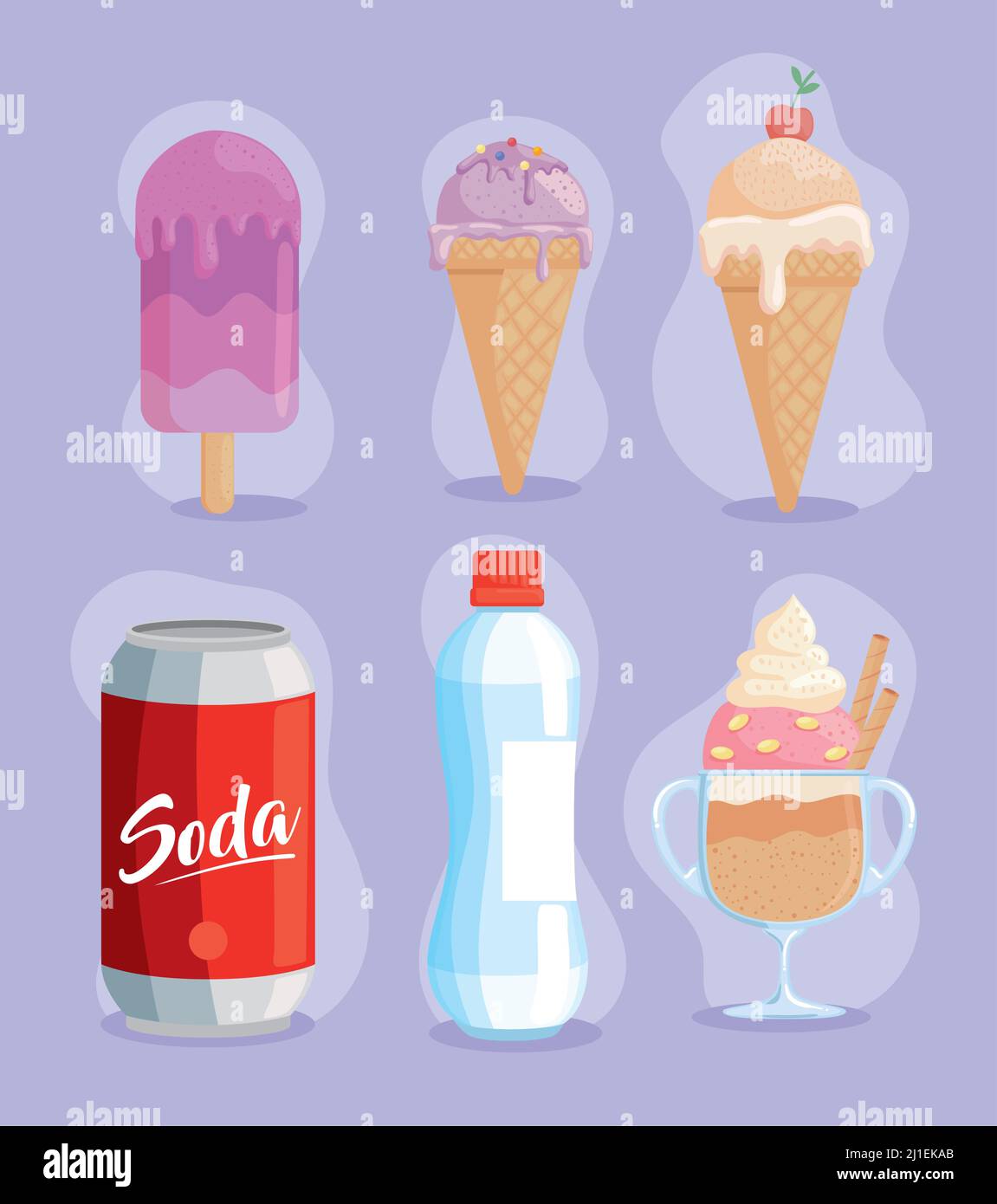 cool food six icons Stock Vector Image & Art - Alamy