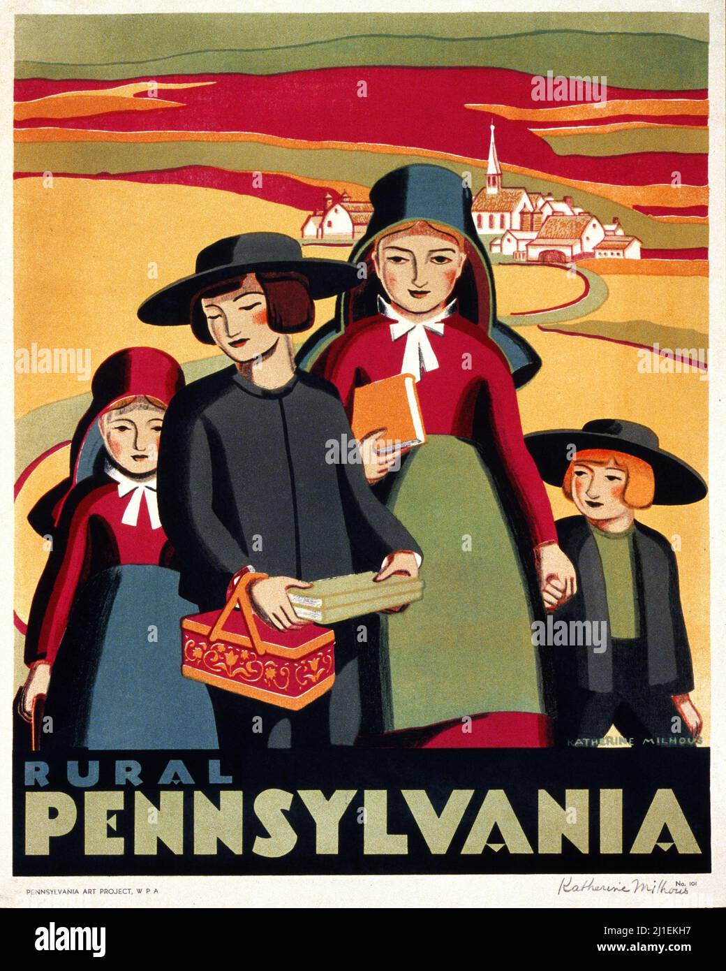 Rural Pennsylvania poster by Katherine Milhous. Pennsylvania Art ...