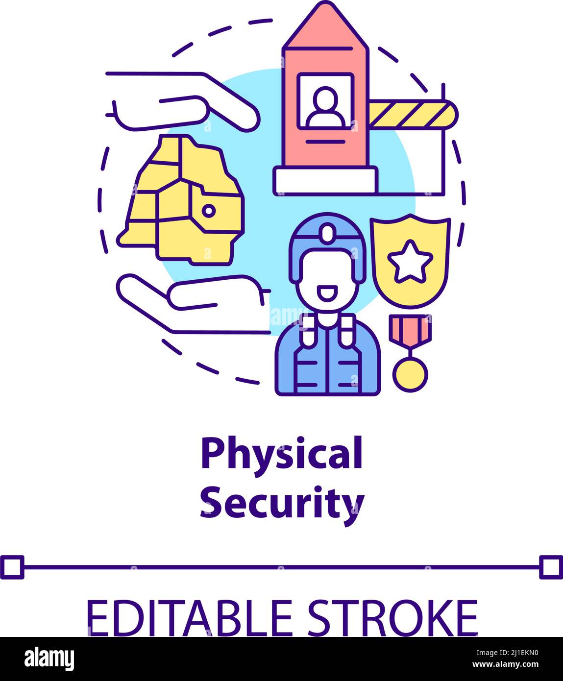 Physical security concept icon Stock Vector Image & Art - Alamy