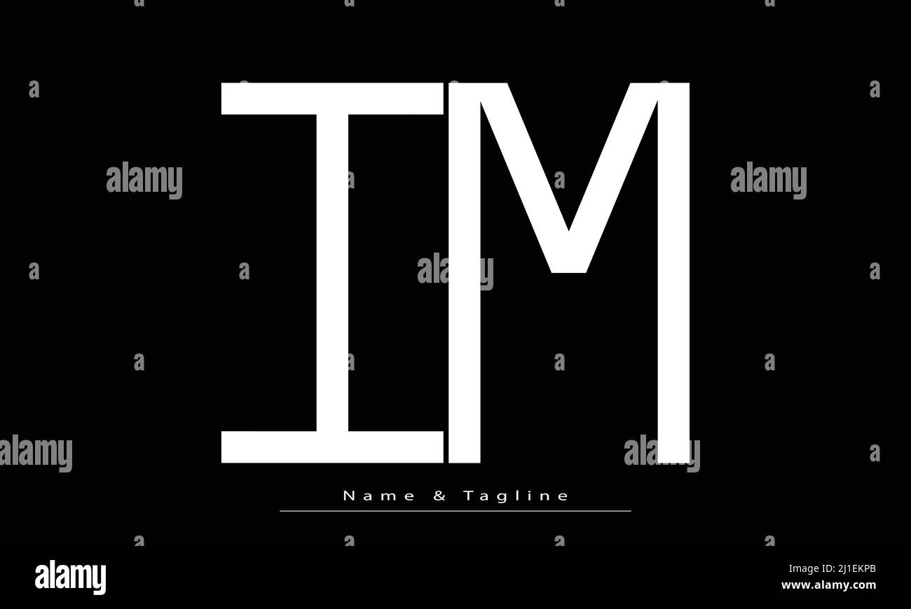 Im letter design Black and White Stock Photos & Images - Alamy