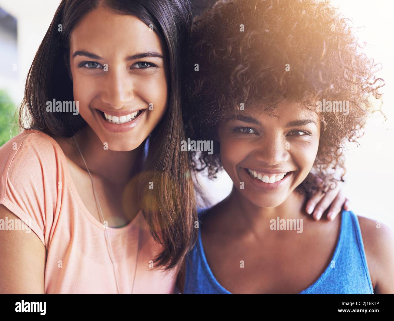Best friends bring out the best in each other. Shot of two girlfriends ...