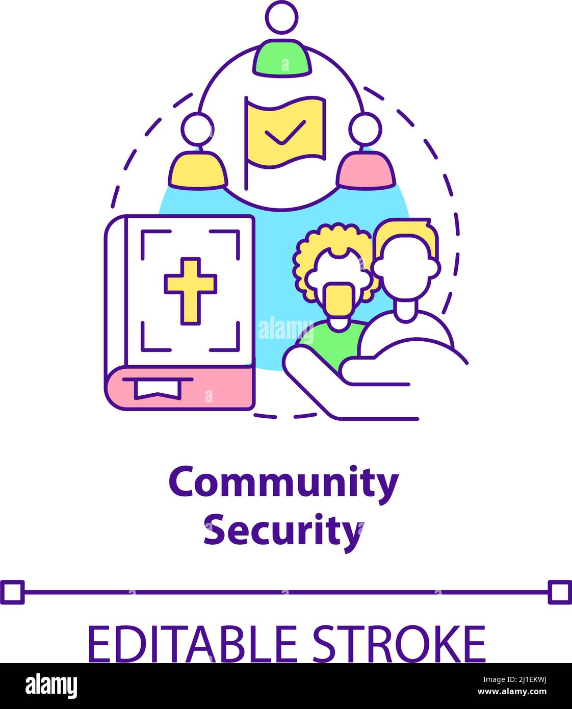 Community security concept icon Stock Vector Image & Art - Alamy