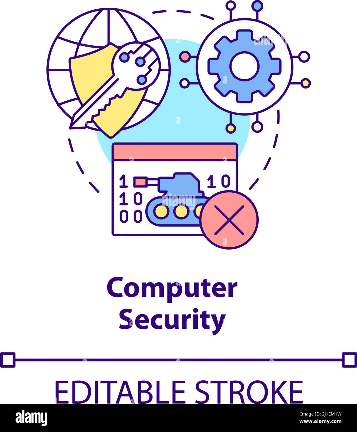 Computer security concept icon Stock Vector Image & Art - Alamy