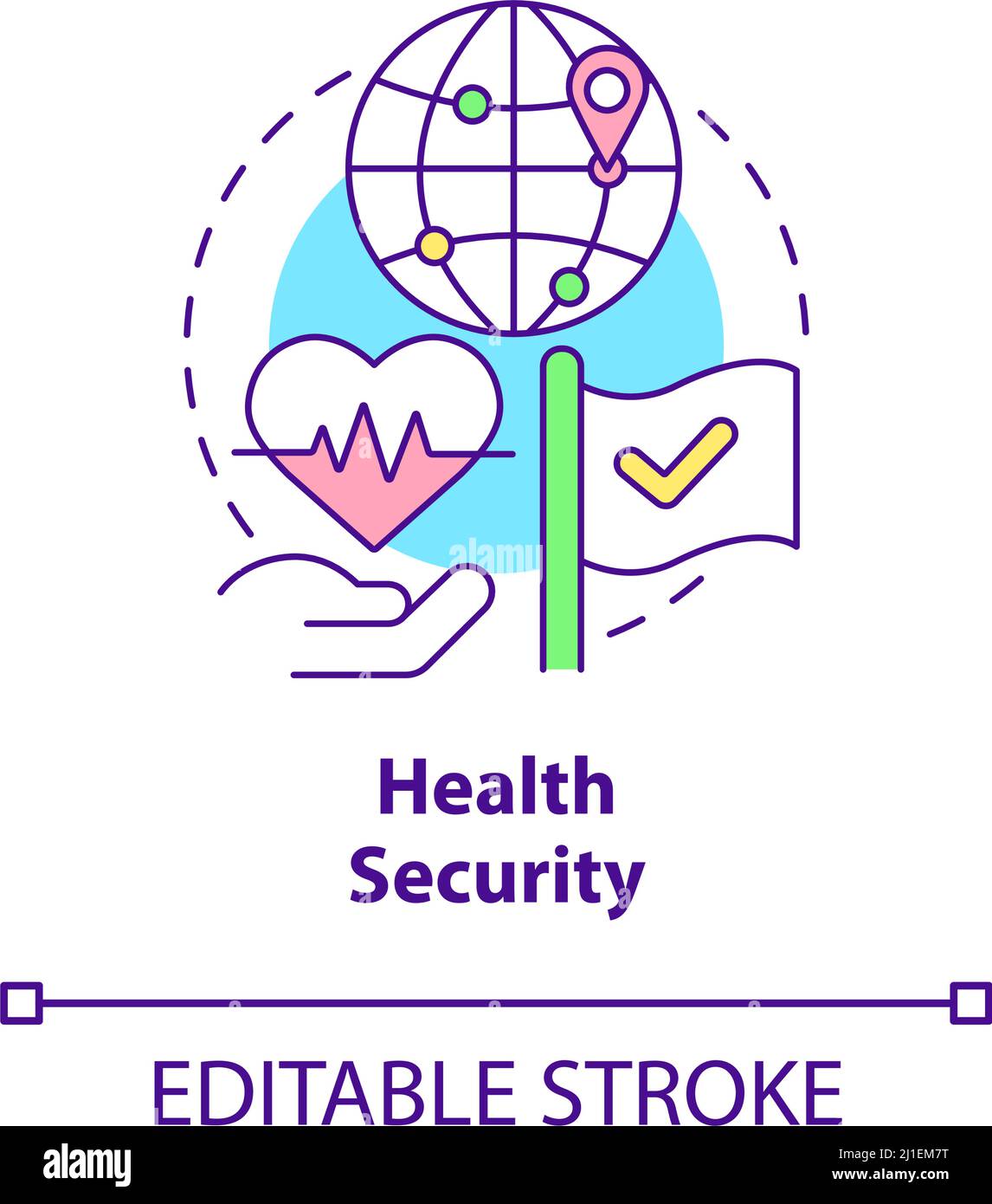 Health security concept icon Stock Vector Image & Art - Alamy