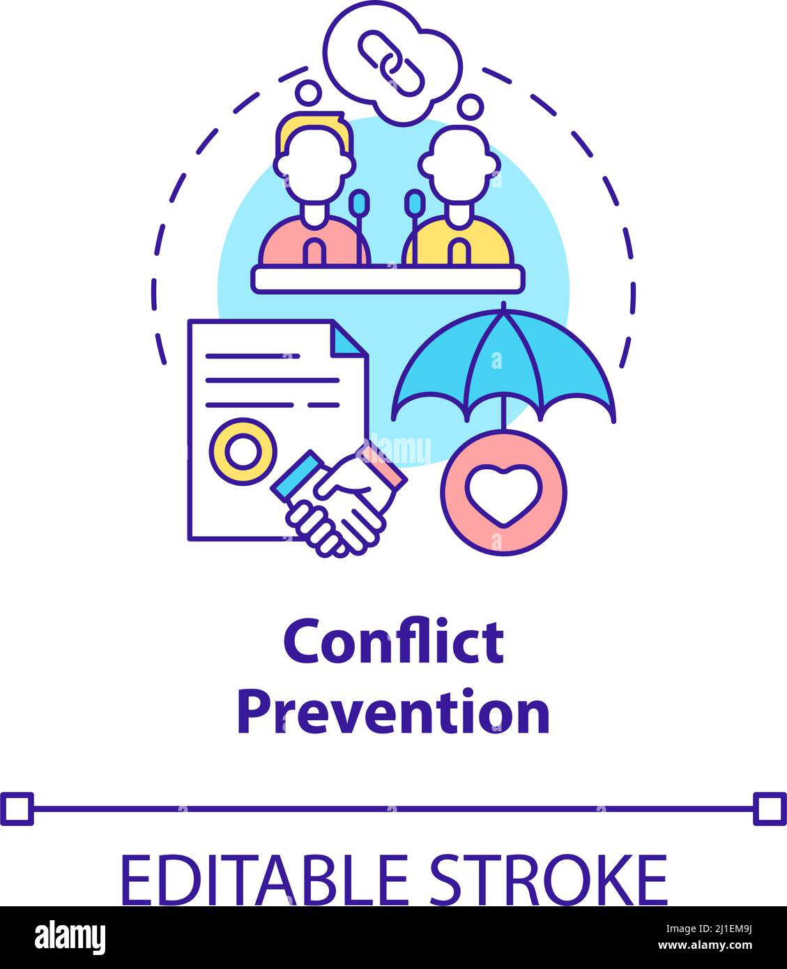 Conflict prevention Stock Vector Images - Alamy