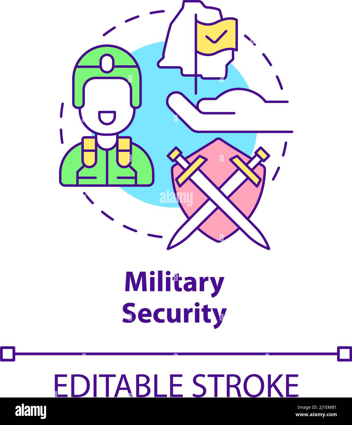 Military security concept icon Stock Vector Image & Art - Alamy